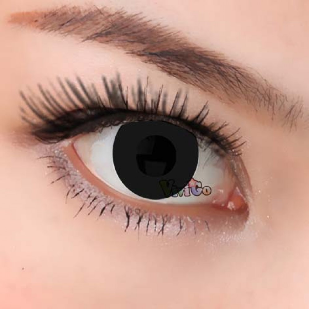 CL235 Black Blind Colorful Funky Contact Lenses